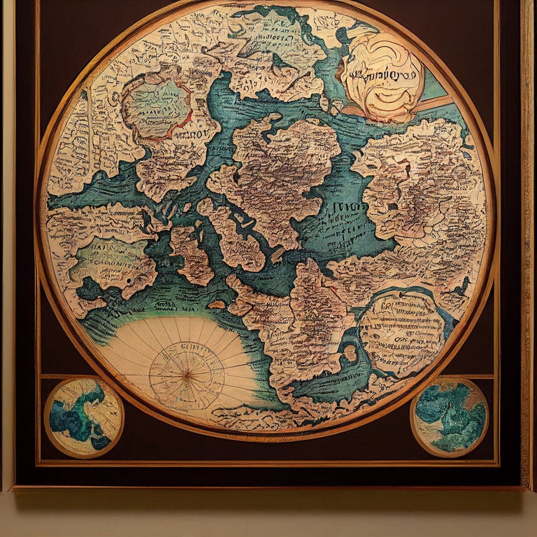 prompthunt: Detailed Isidoran style fantasy world map, fantasy map ...