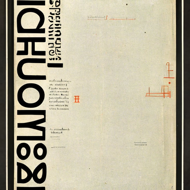 prompthunt: Swiss Design, Bauhaus, Typography, Layout, Rhetoric, Modernism
