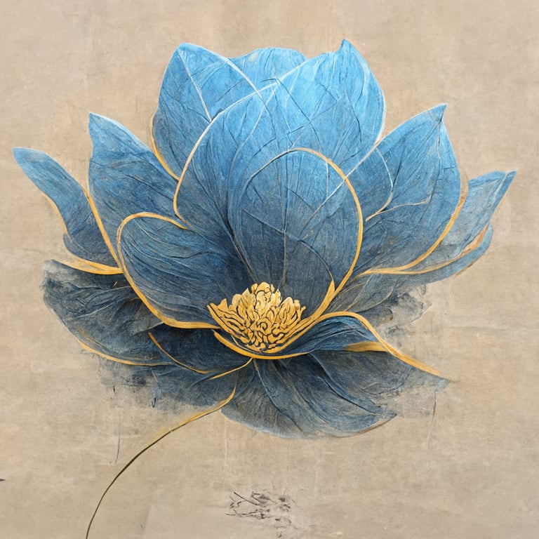 Blue Lotus Drawing