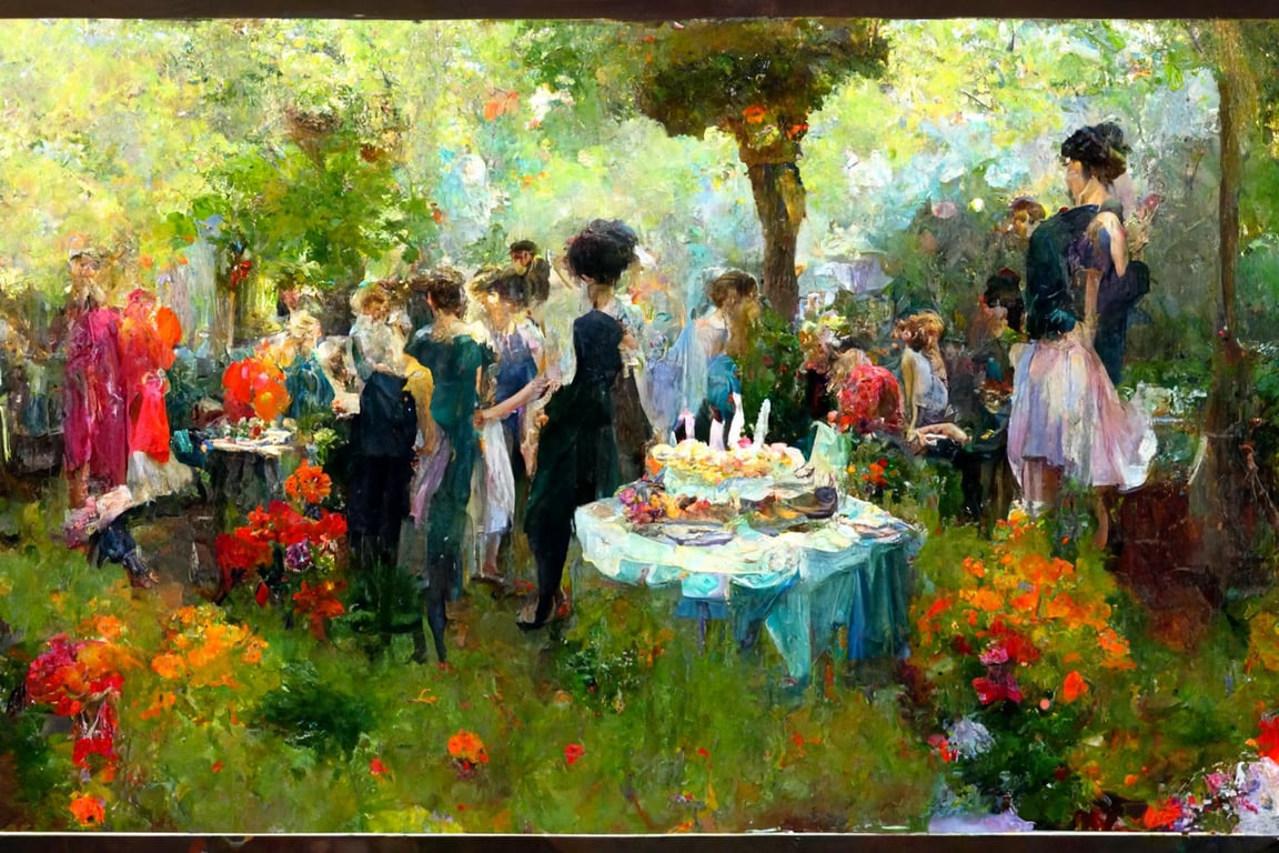 Monet Painting Garden Party | Fasci Garden