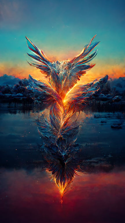 Ice Phoenix Wallpaper