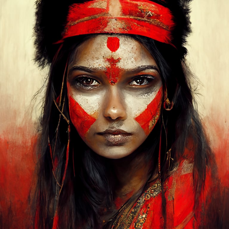 Red Indian Warrior Makeup | Saubhaya Makeup