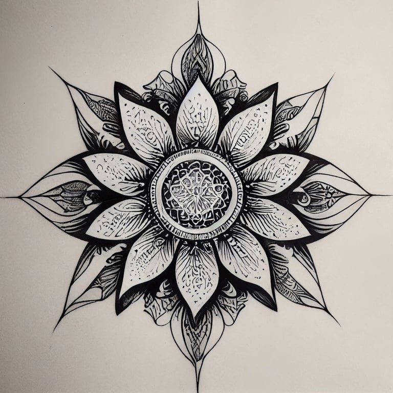 Mandala Tattoo Drawing