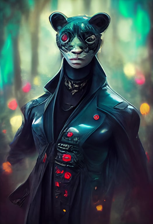 prompthunt: anthromorphic panther dressed as neo from the Matrix ...