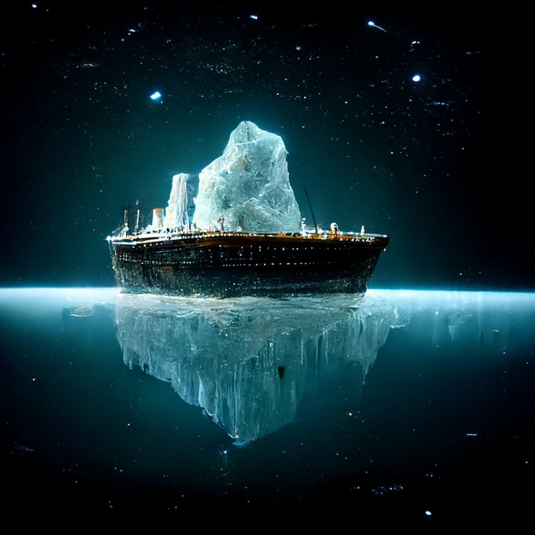 Sinking Titanic Iceberg