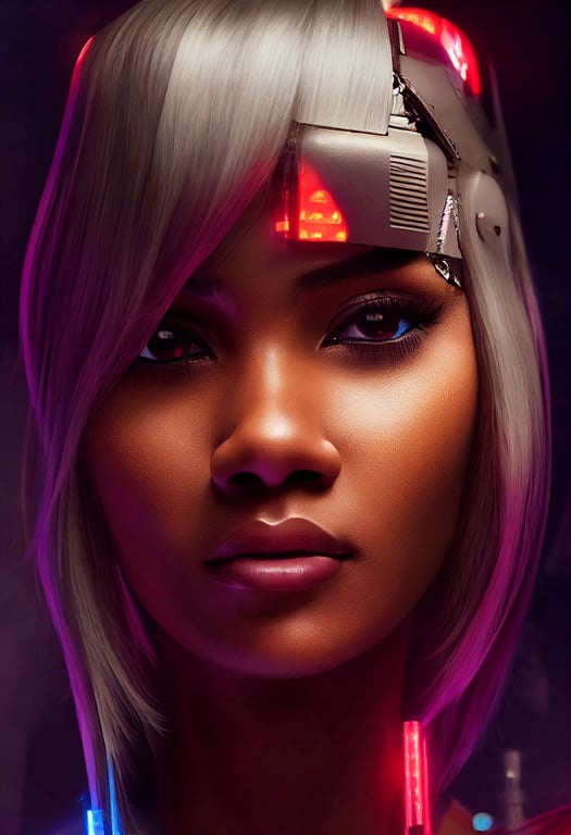 prompthunt: beautiful stunning cyberpunk cyborg woman at night club ...