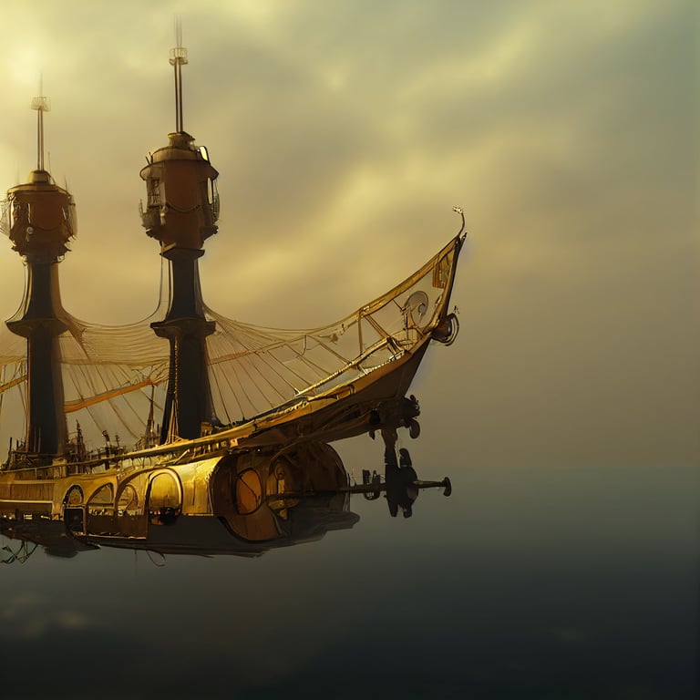 Steampunk Flying Ship