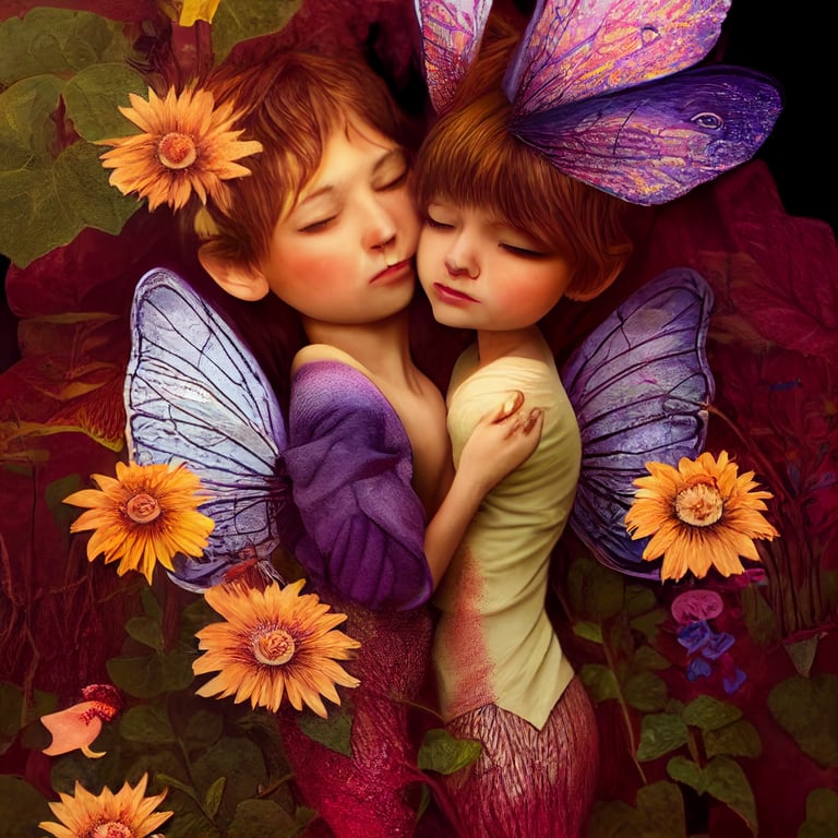 Fairies In Love Wallpaper