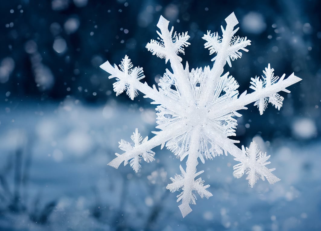 Real Snowflakes Falling From The Sky