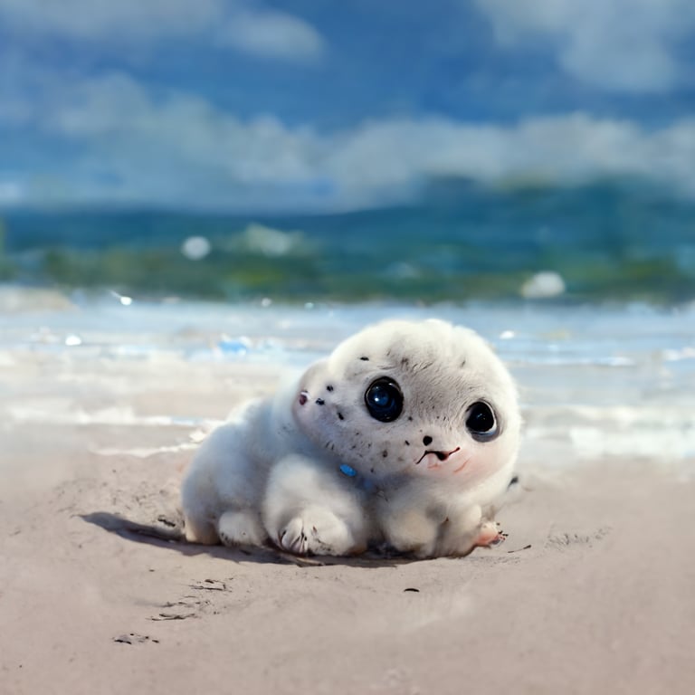 Cute Baby Arctic Seal