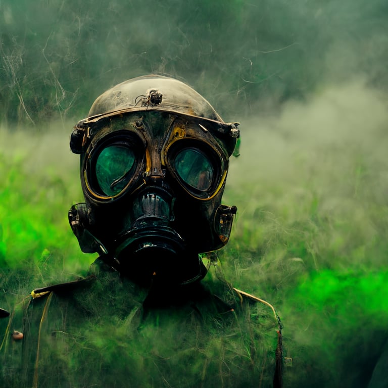 Gas Mask Smoke Wallpaper