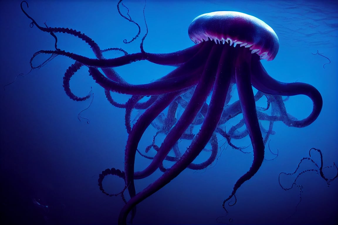 prompthunt: ancient dark magical evil jellyfish squid tentacles roots ...