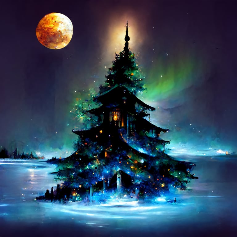 Snow Falling At Night Christmas