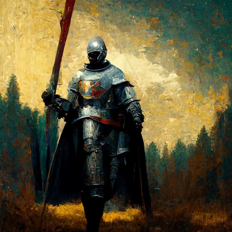 Medieval Painting Knight