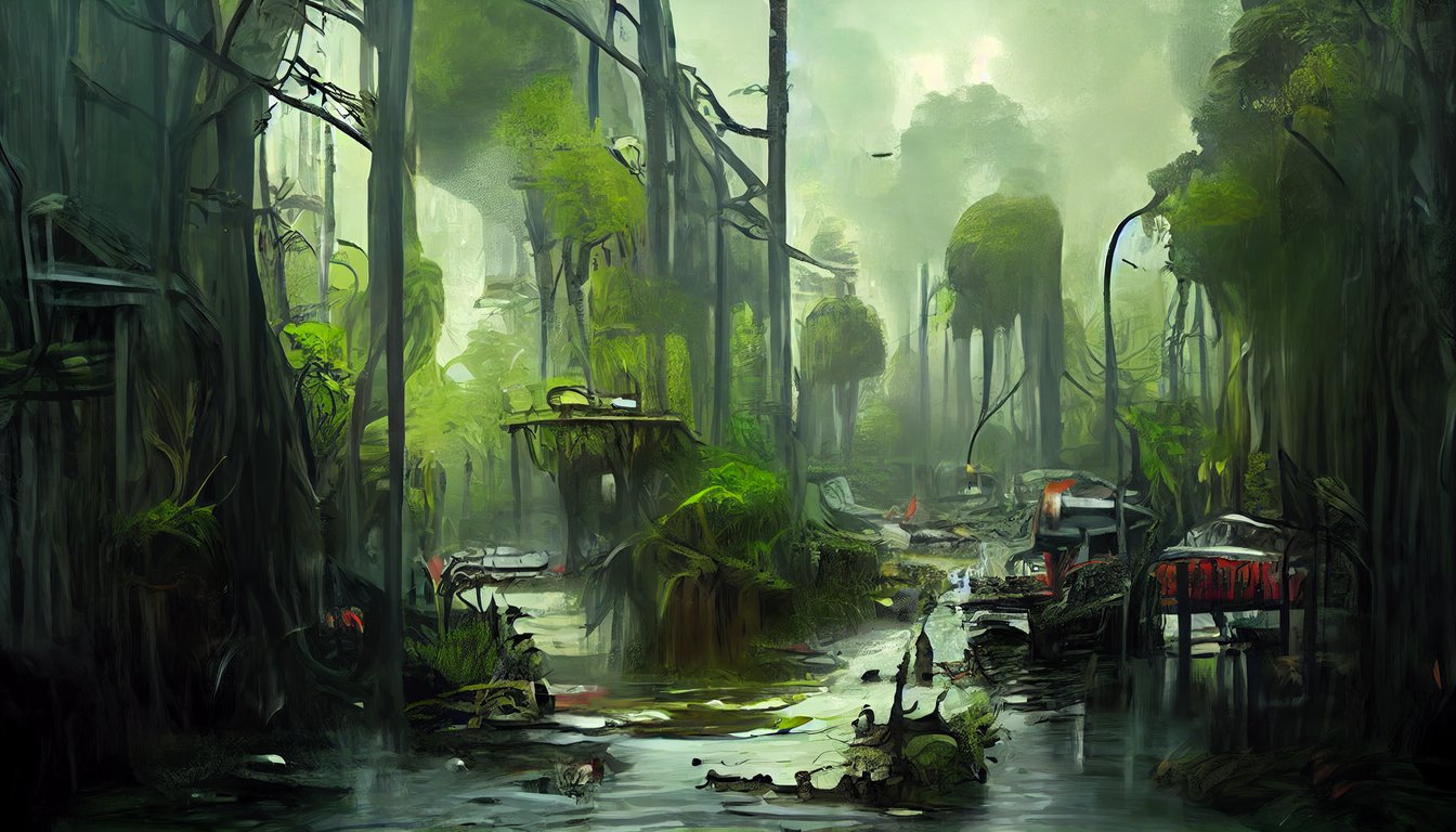 prompthunt: victor antonov concept art post apocalypse Paris street ...