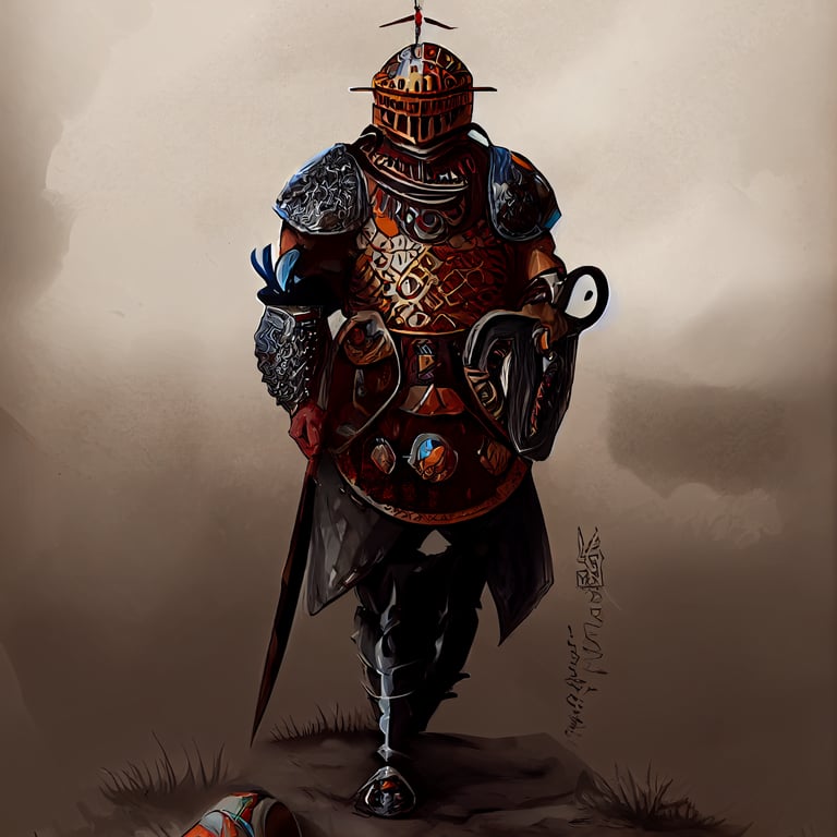 prompthunt: Aztec knight in armour, character design, sword and shield ...