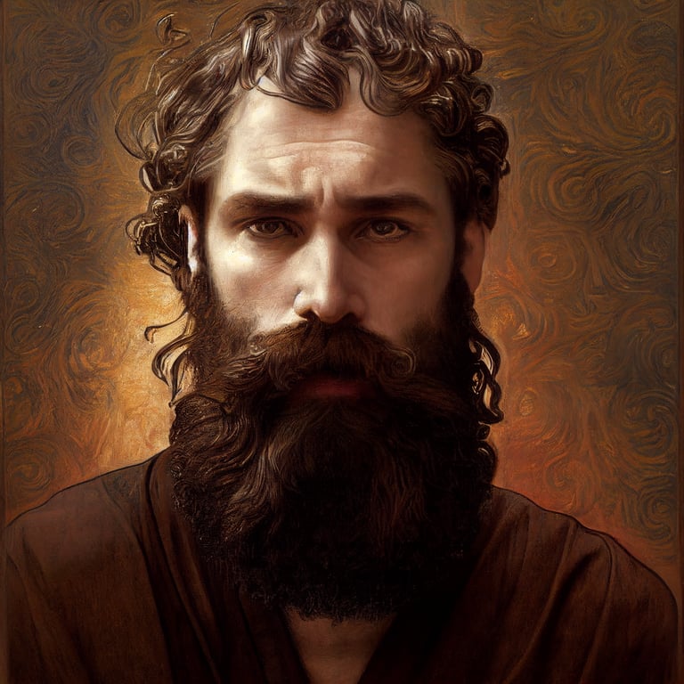 prompthunt: a realistic pre-raphaelite portrait of a poor bearded man ...