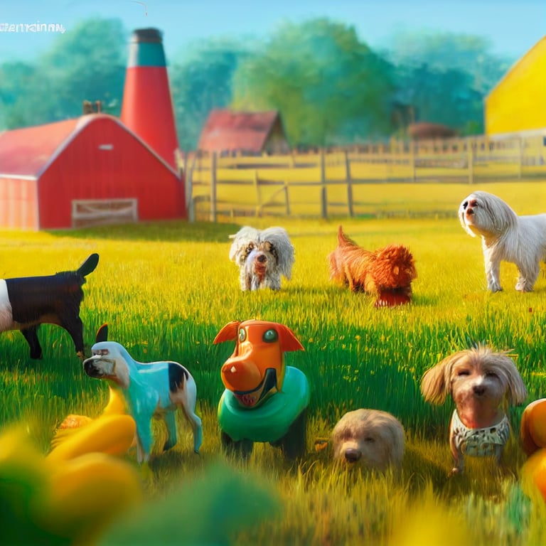 Real Farm Animals Background