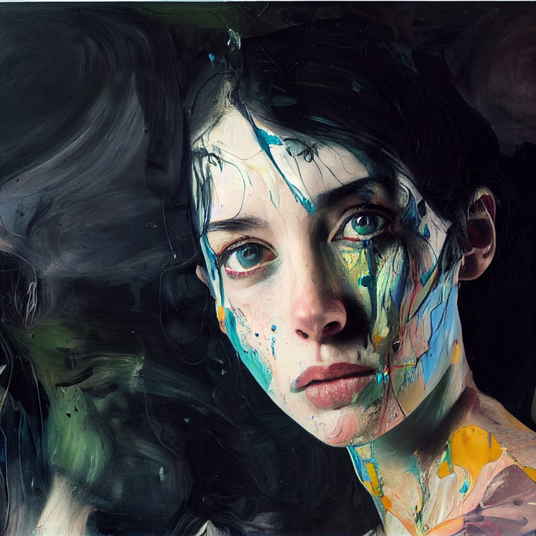 Messy Black Paint