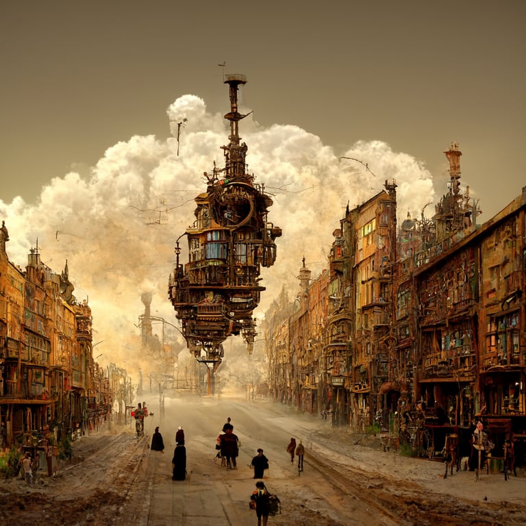 Steampunk City Street