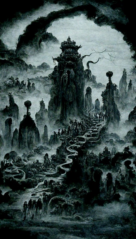 prompthunt: Avīci Naraka,The endless hell is huge, vast and endless ...