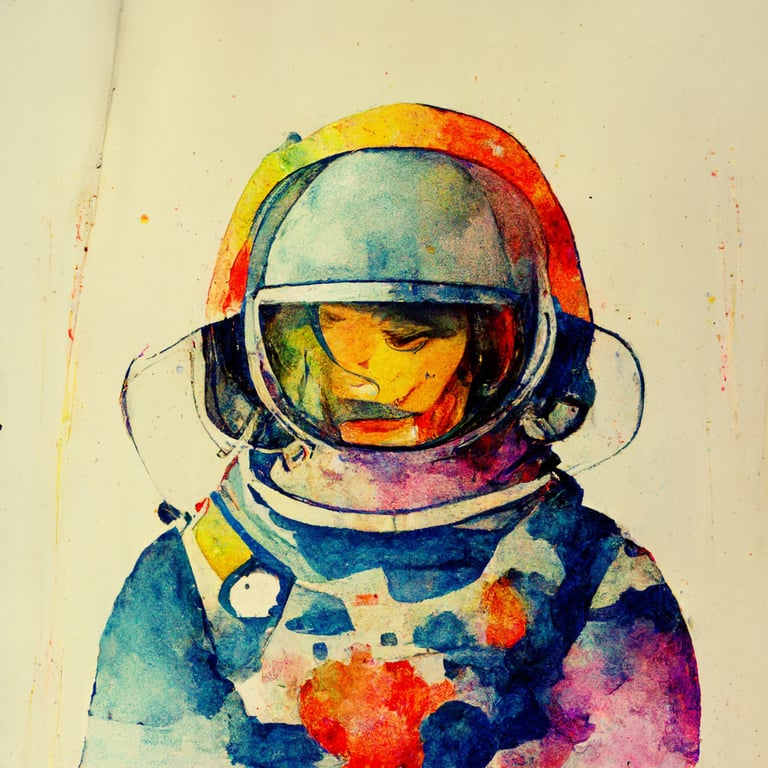 Creative Drawing Of Astronaut