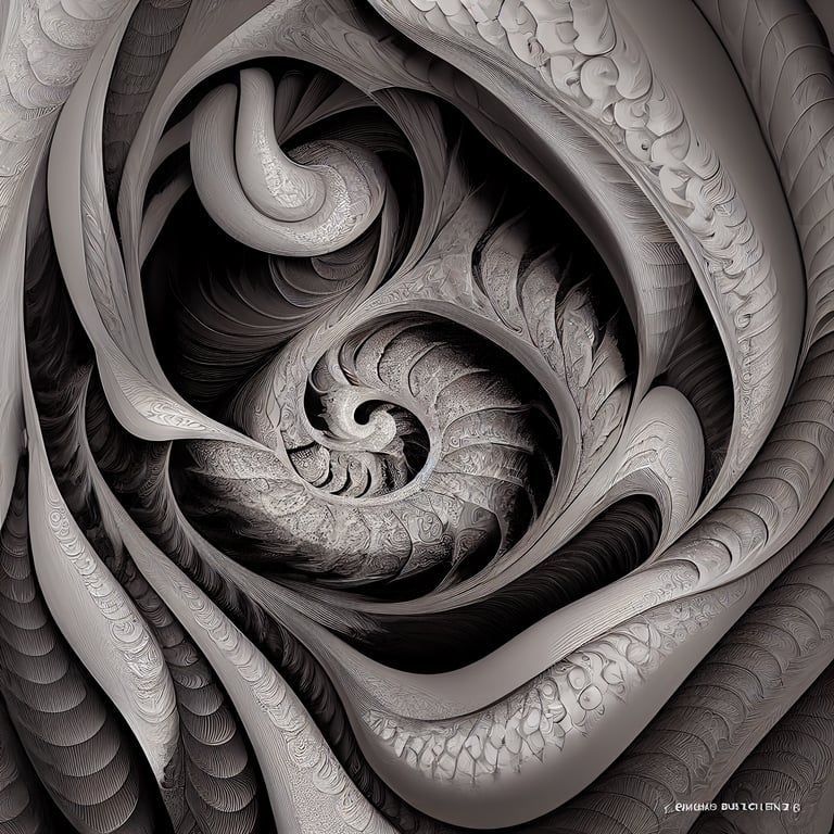 prompthunt: boognish overlapping in swirling intertwined layers ...