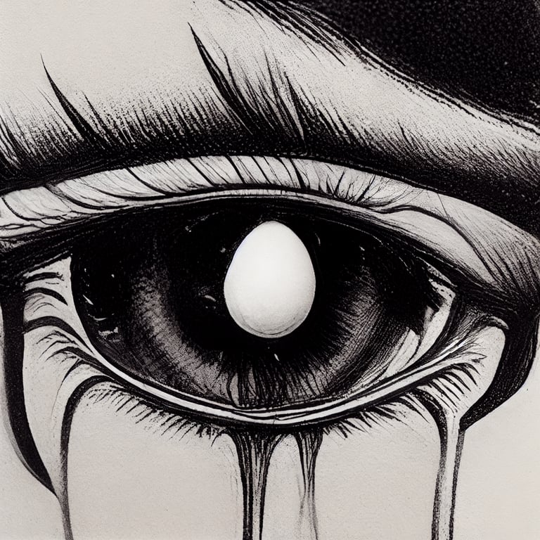 Human Eye Crying Drawing