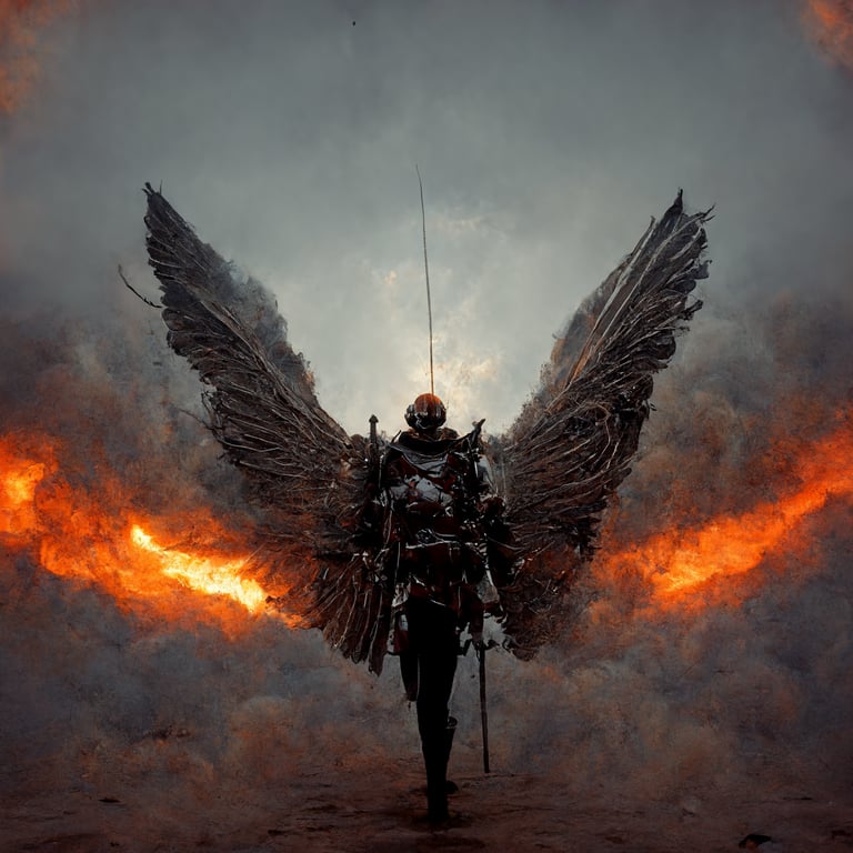 Fallen Angel Warrior Wallpaper