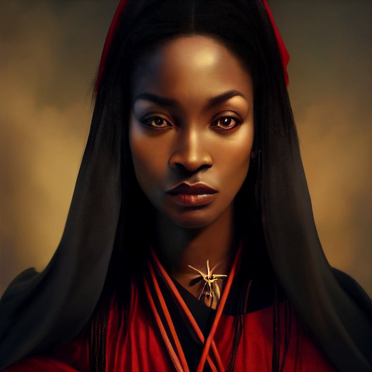 prompthunt: portrait of Rae Lil Black as a beautiful witch-warrior ...