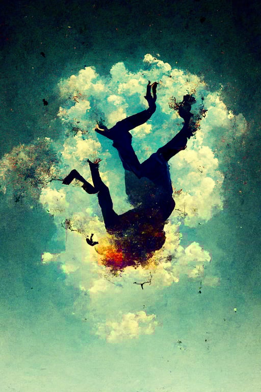 Man Falling From Sky