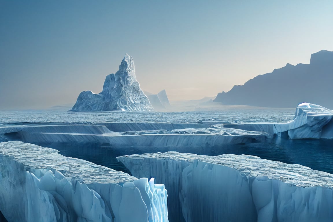 prompthunt: Highly detailed hyper realistic ultra hd iceberg and its ...