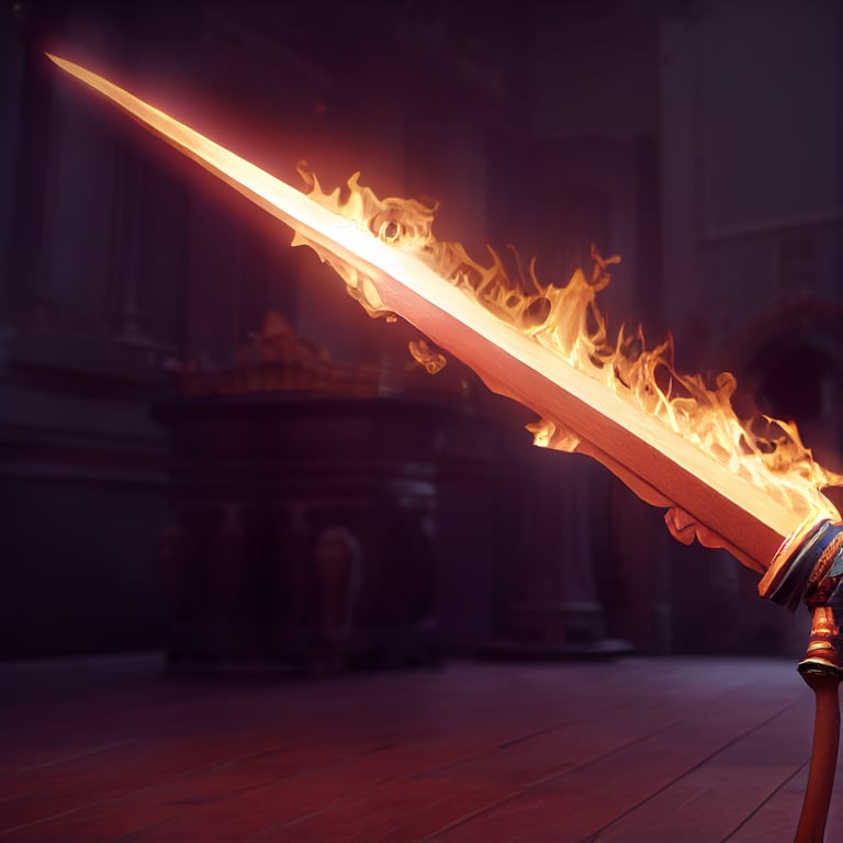 prompthunt: fire sword, ultra realistic, 4k , Unreal Engine, vray render