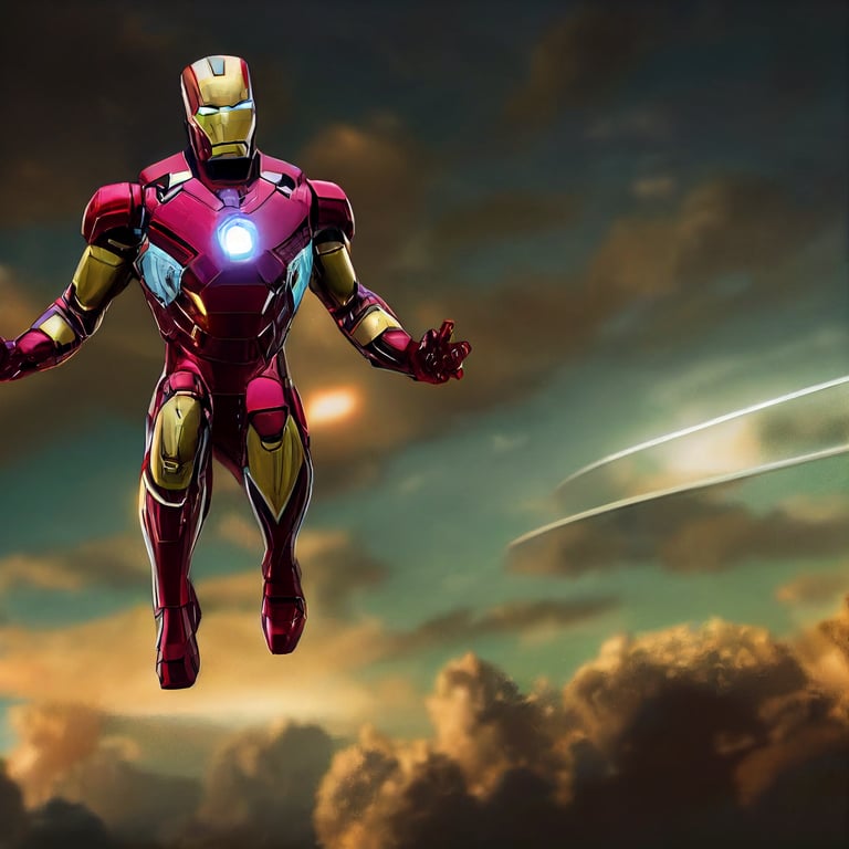 Avengers Iron Man Flying