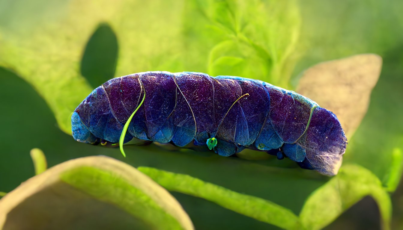 Blue Morpho Butterfly Caterpillar