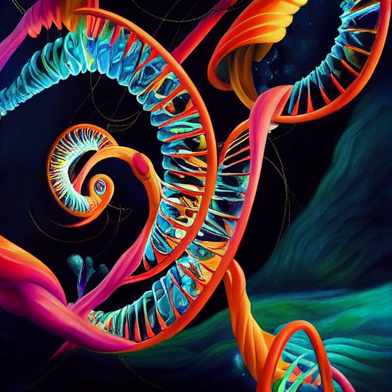 Dna Spiral Art