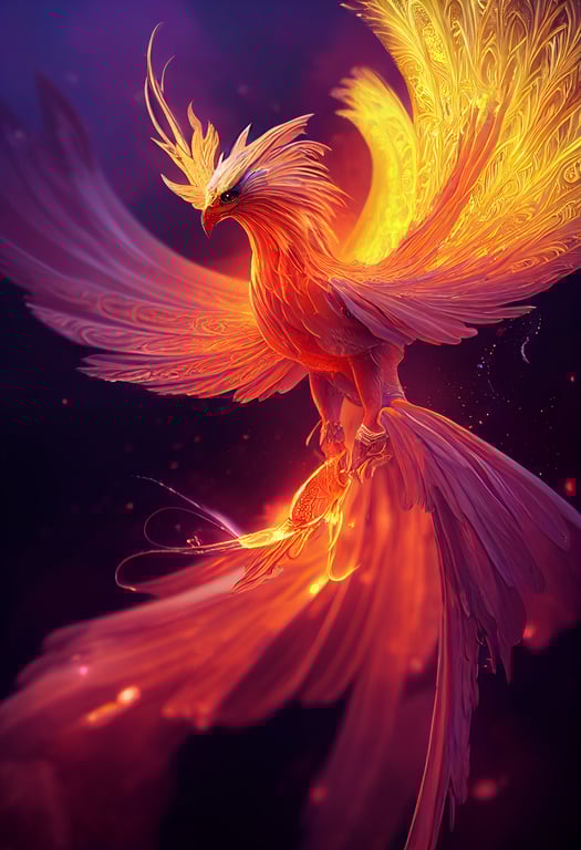 Realistic Phoenix Bird