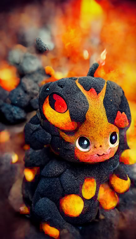 prompthunt: ai created original fire pokemon, ultra cute, hyper ...