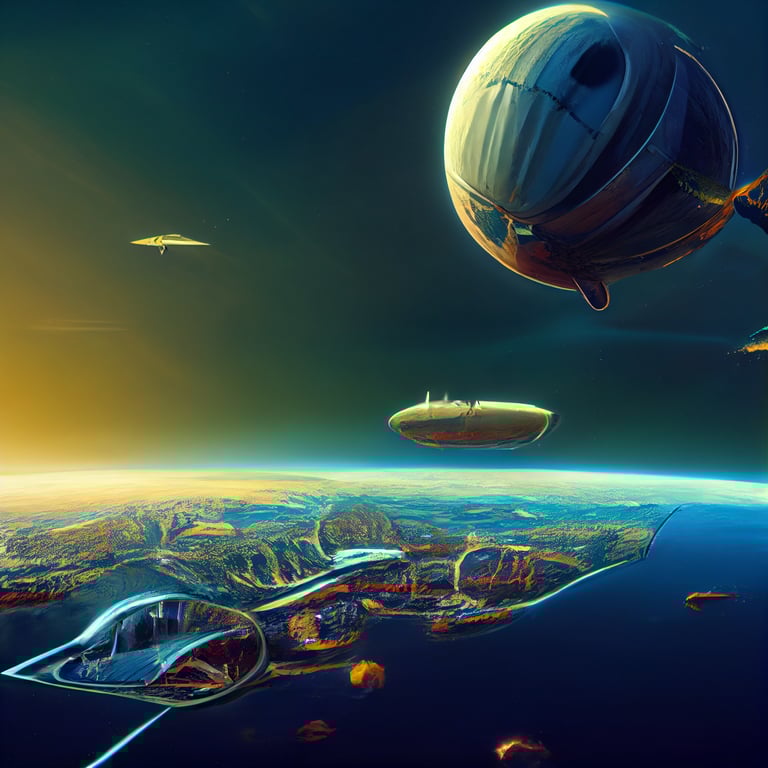 Futuristic Earth From Space