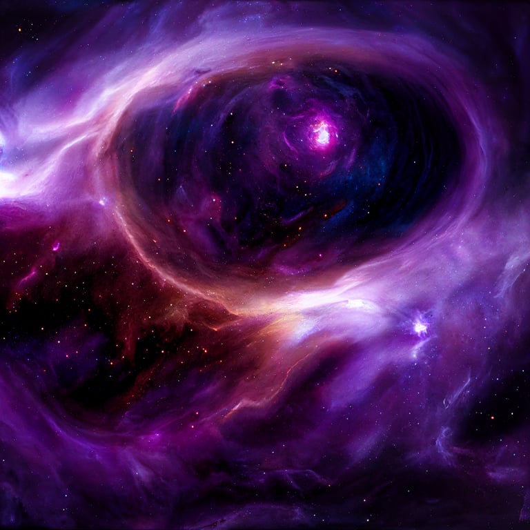 Cosmic Purple Space Nebula