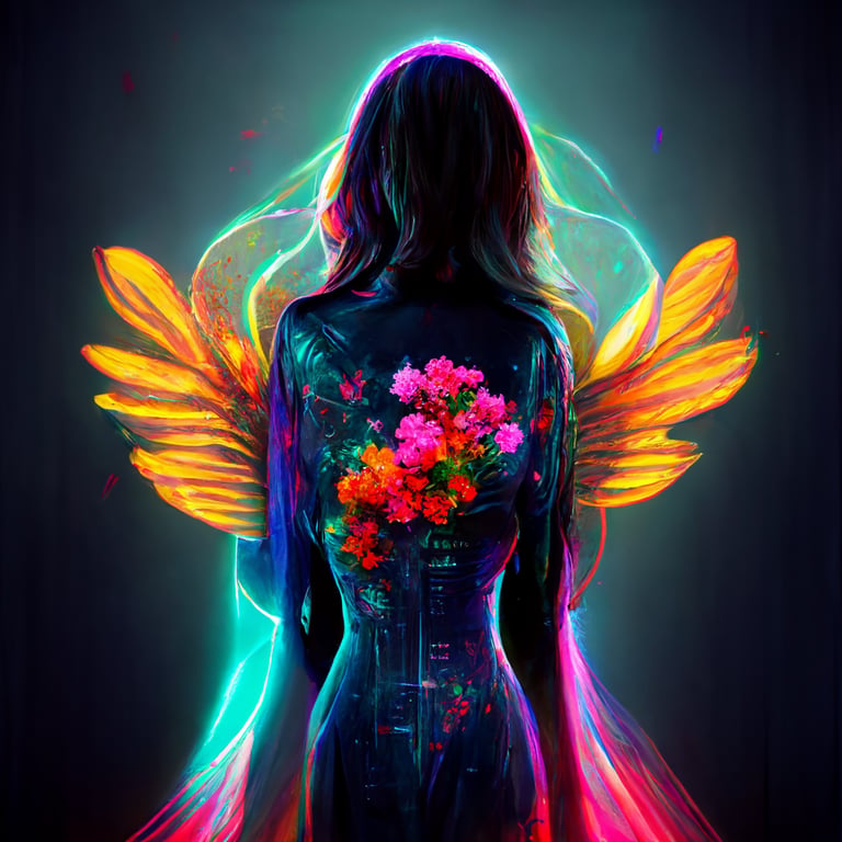 Neon Fairy Wallpaper