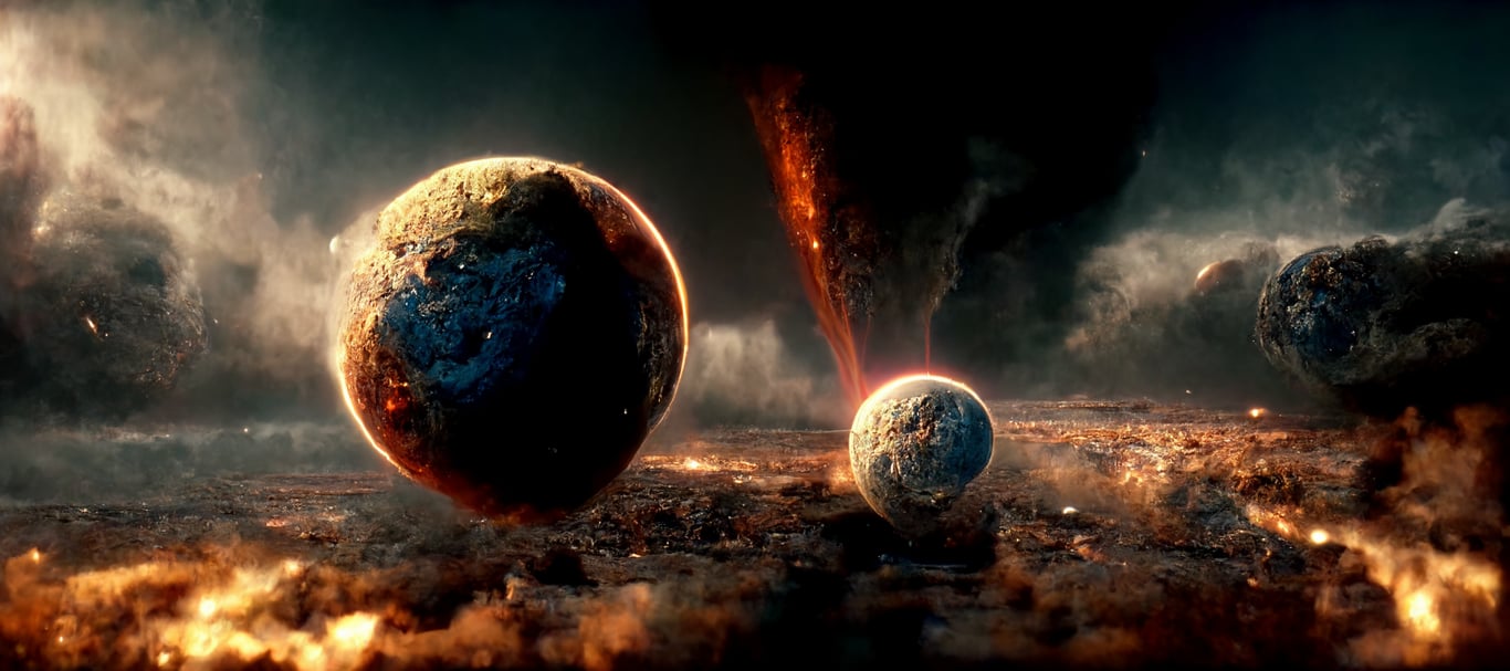 Wallpapers Planets Crashing Into Other Planets