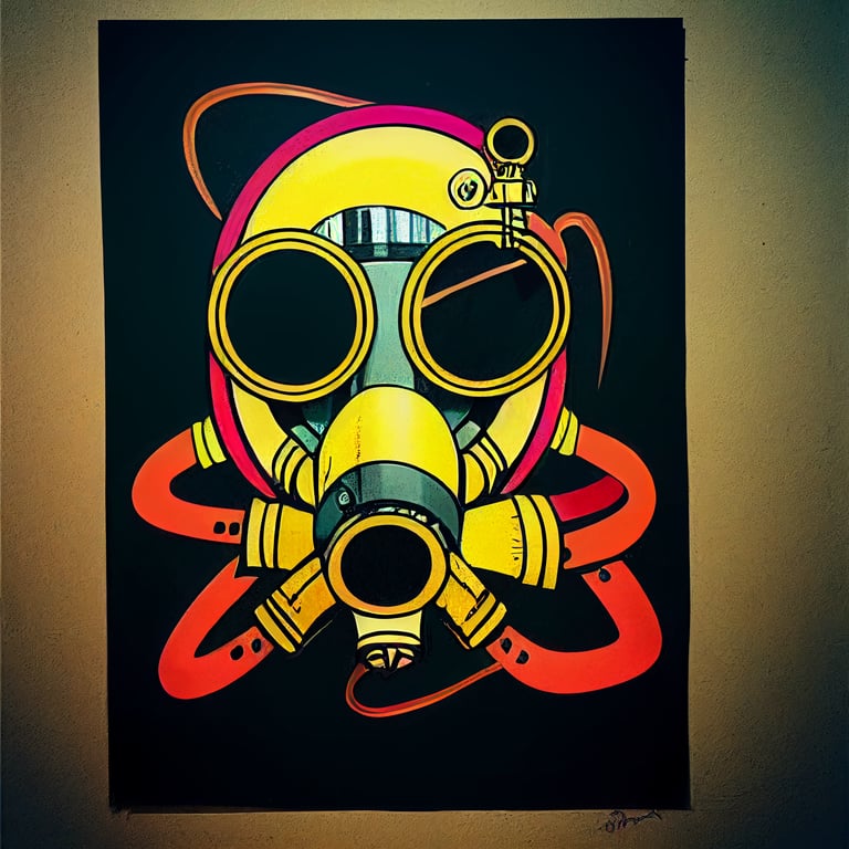 Graffiti Gas Mask Drawings
