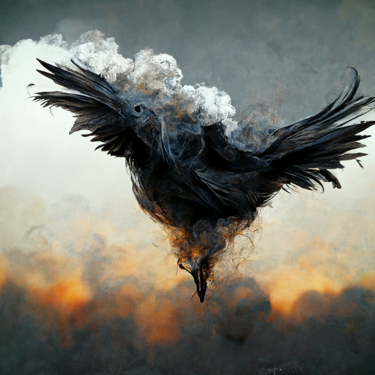 Flying Crow Wallpaper