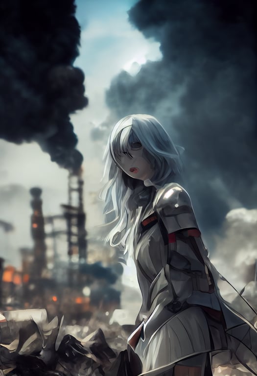 Anime Girl With Silver Hair