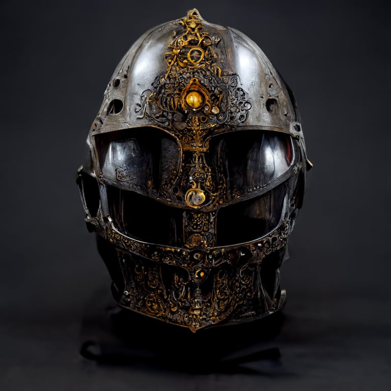 Medieval Knight Helmet Front