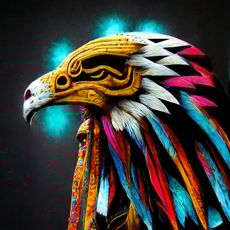 Aztec Eagle Warrior Head