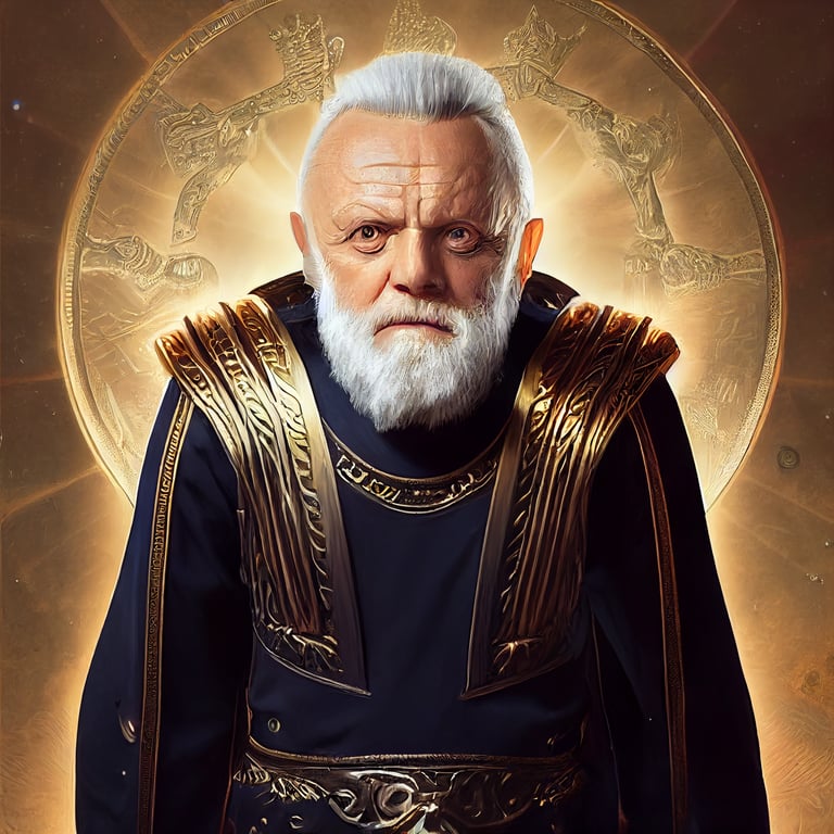 prompthunt: Anthony Hopkins as Perun the Slavic God of thunder with ...