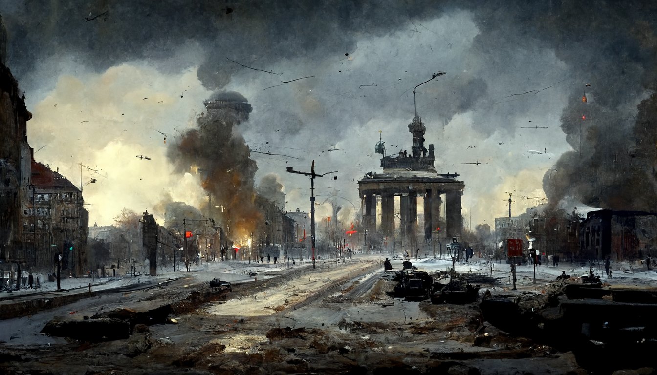 Berlin Street Before And After Ww2 Europe