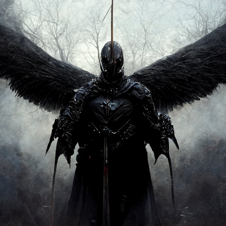 prompthunt: dark demonic knight with wings, hd, art, dark fantasy, big ...